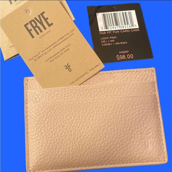Frye | Accessories | Frye Light Pink Pebble Leather Card Case Nwt Msrp ...